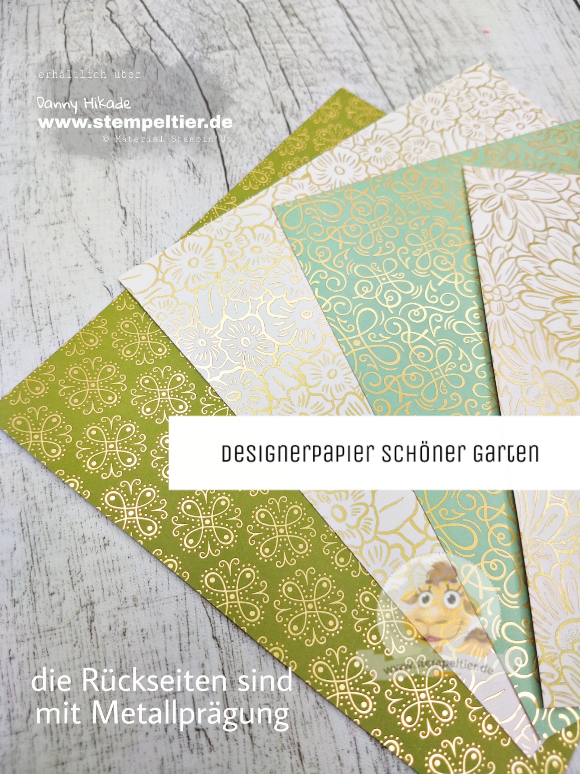 Designer Papier Bloghop - schöner Garten - Stempeltier